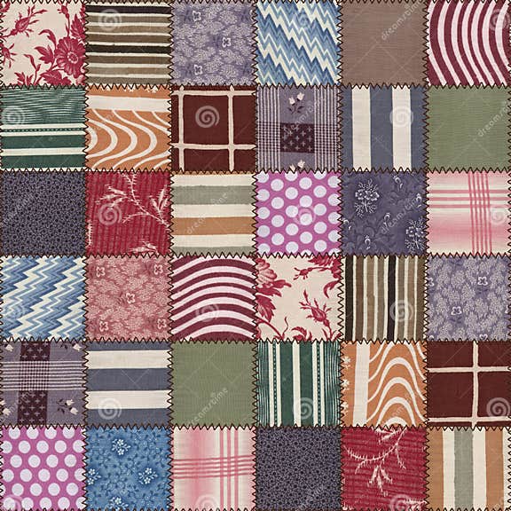 Patchwork Quilt Seamless Texture Stock Illustration - Illustration of ...