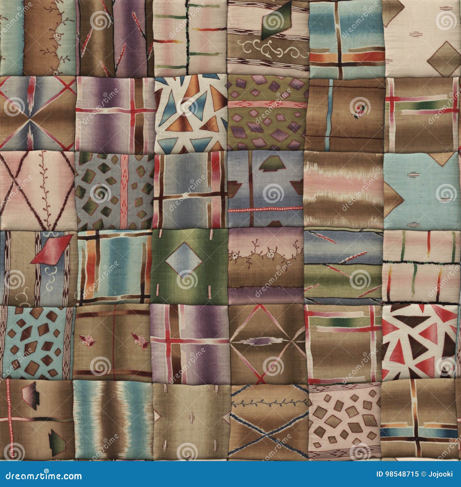 Patchwork Quilt Seamless Texture Stock Illustration - Illustration of ...