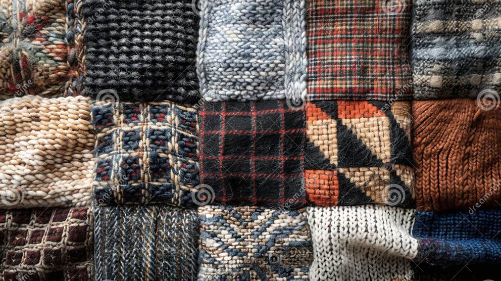 Patchwork Quilt Texture Abstract Background Stock Image - Image of ...