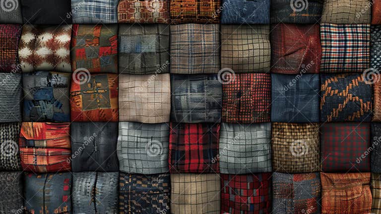 Patchwork Quilt Texture Abstract Background Stock Photo - Image of ...