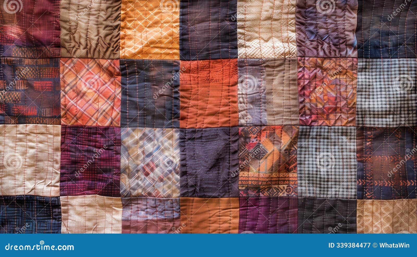 Patchwork Quilt Texture Abstract Background Stock Image - Image of ...