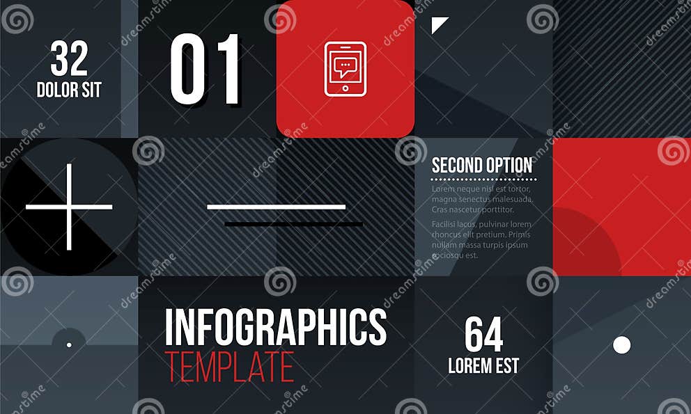 Patchwork Rectangle Template in Dark Corporate Style Stock Vector ...