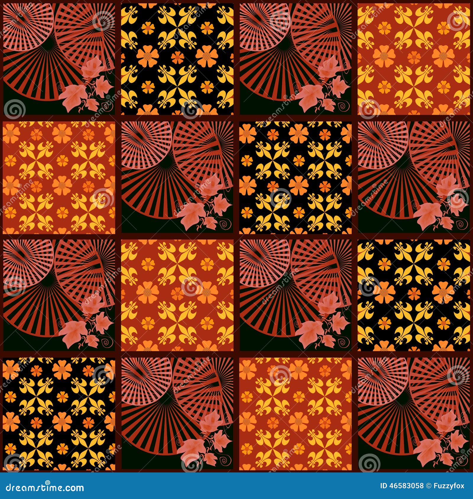 Patchwork Retro Texture Pattern Background Royalty-Free Stock ...