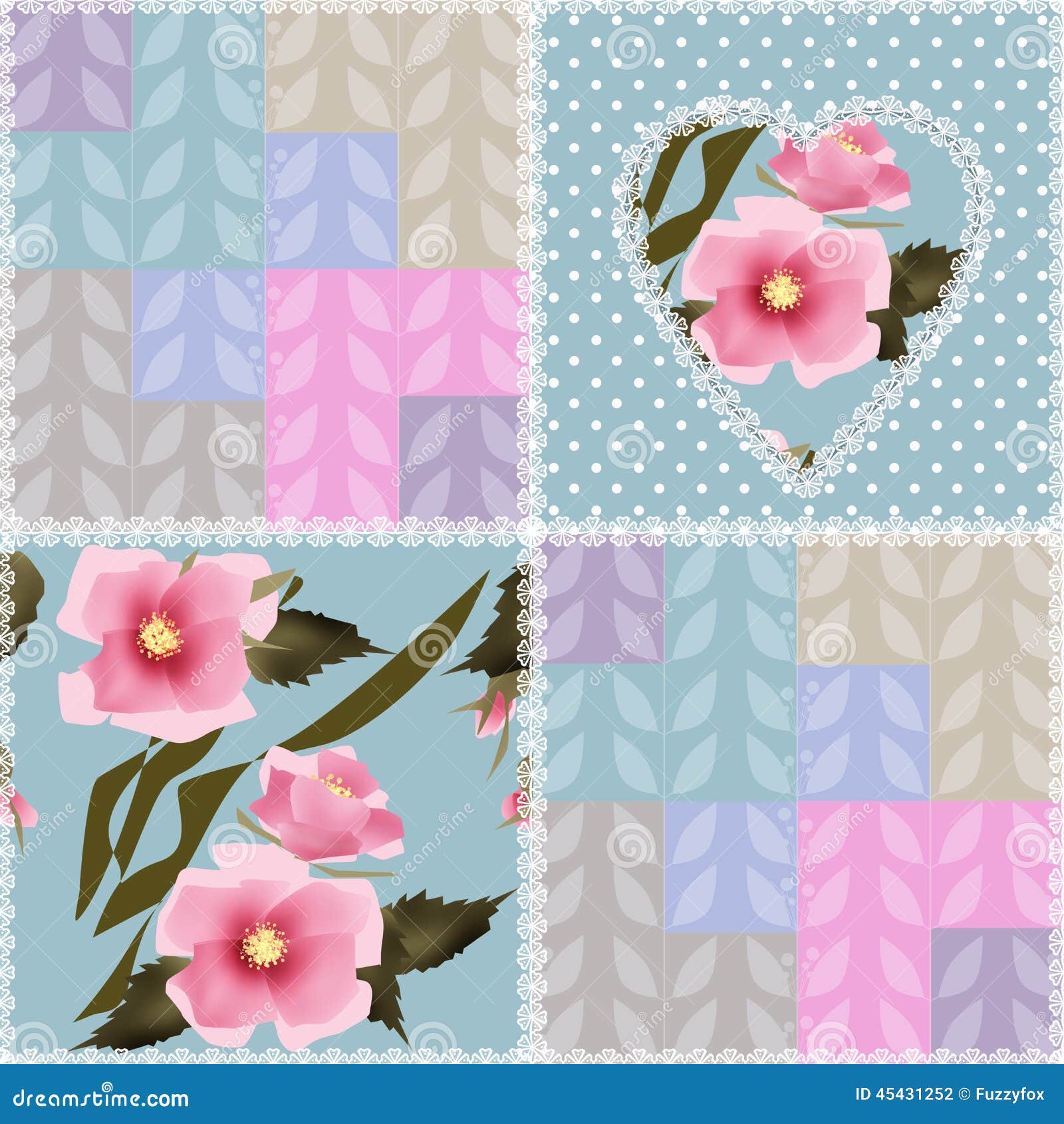 Patchwork Retro Texture Pattern Background Royalty-Free Stock ...