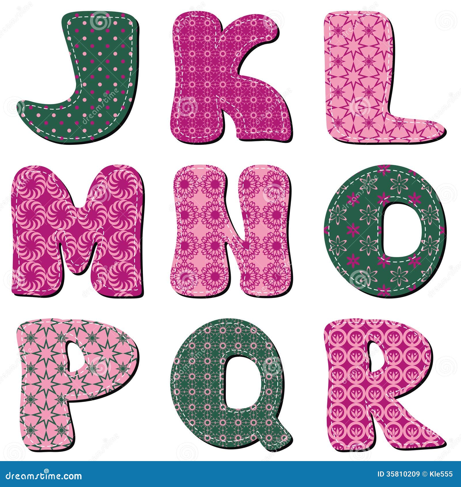 Patchwork Scrapbook Alphabet Royalty Free Stock Images - Image: 35810209