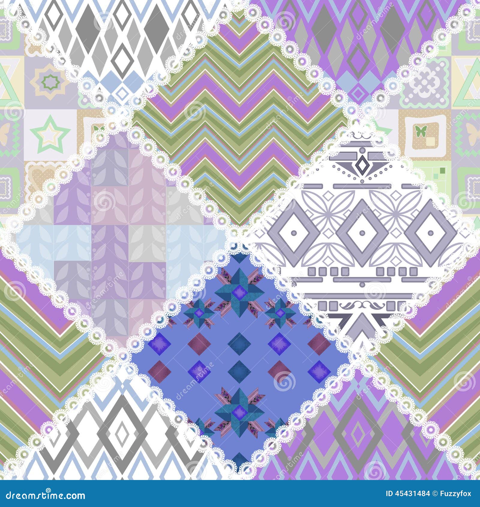 Patchwork Seamless Geometric Pattern Texture Background Stock ...