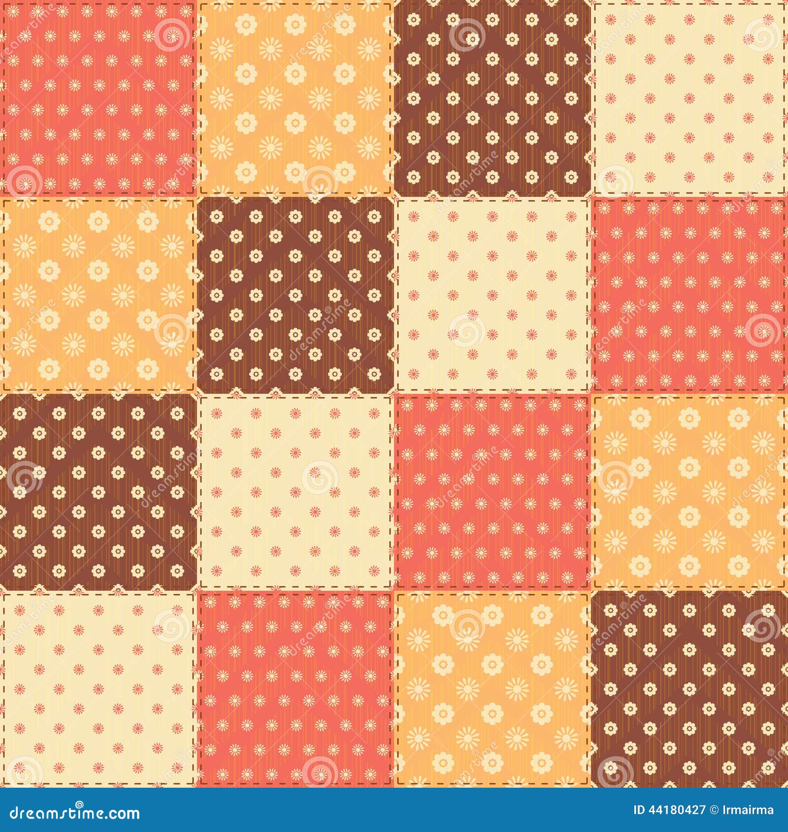 Patchwork Seamless Pattern Stock Vector Illustration Of Ornament