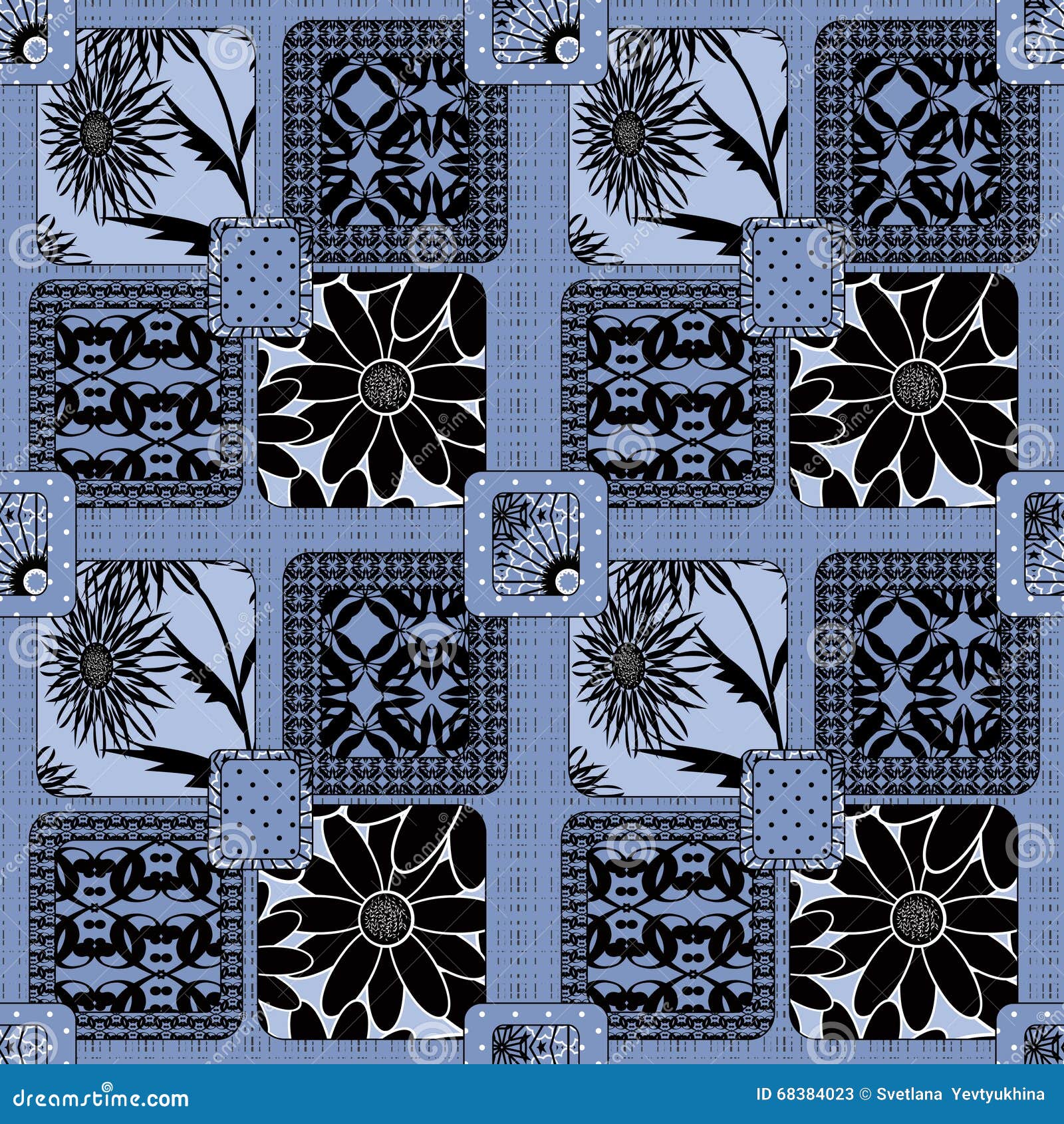 Patchwork Seamless Pattern Texture Background Stock Illustration ...