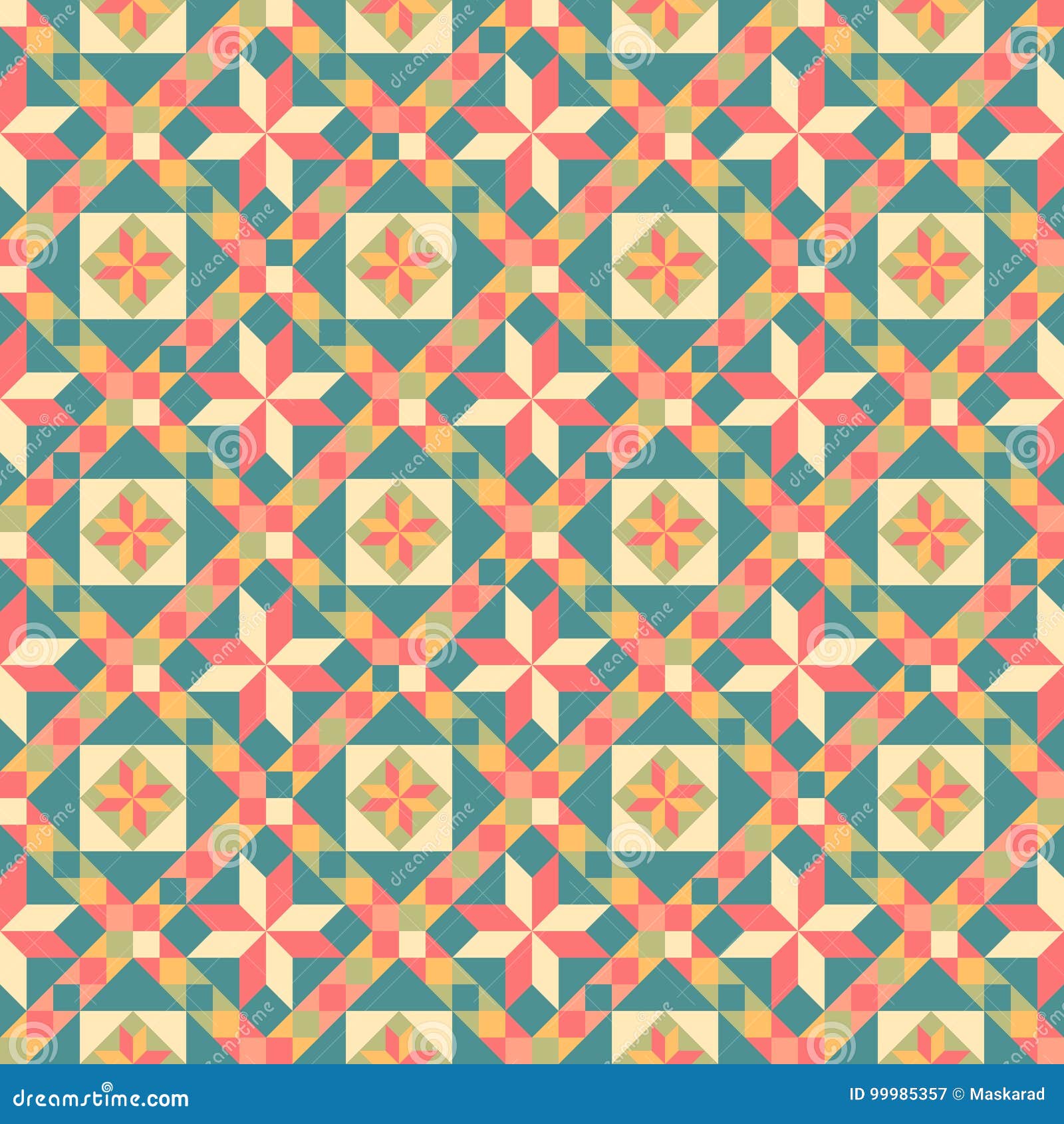 Patchwork Seamless Pattern. Vector Abstract Background. Stock Vector - Illustration of ...