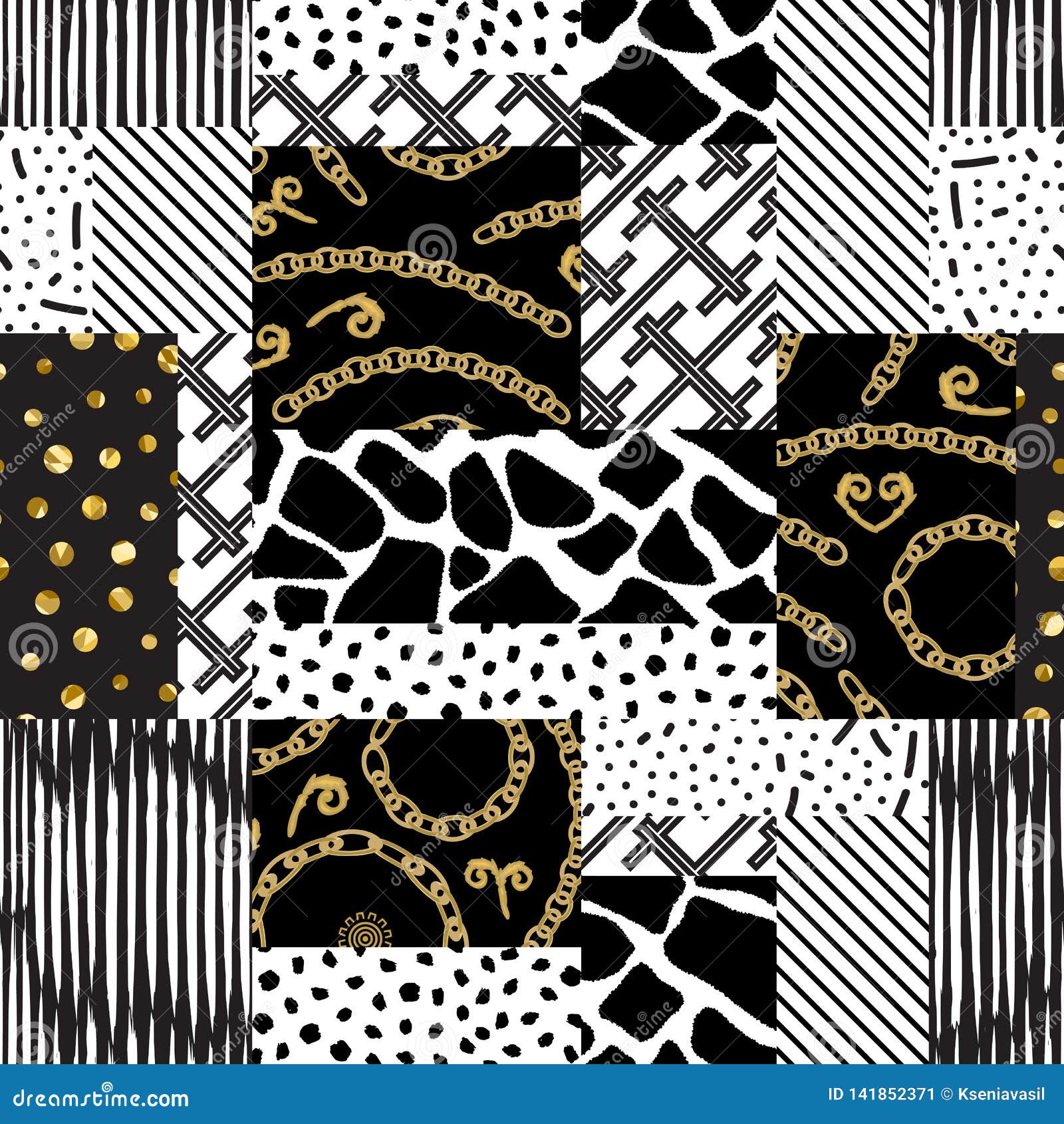 Patchwork seamless texture stock illustration. Illustration of asian ...