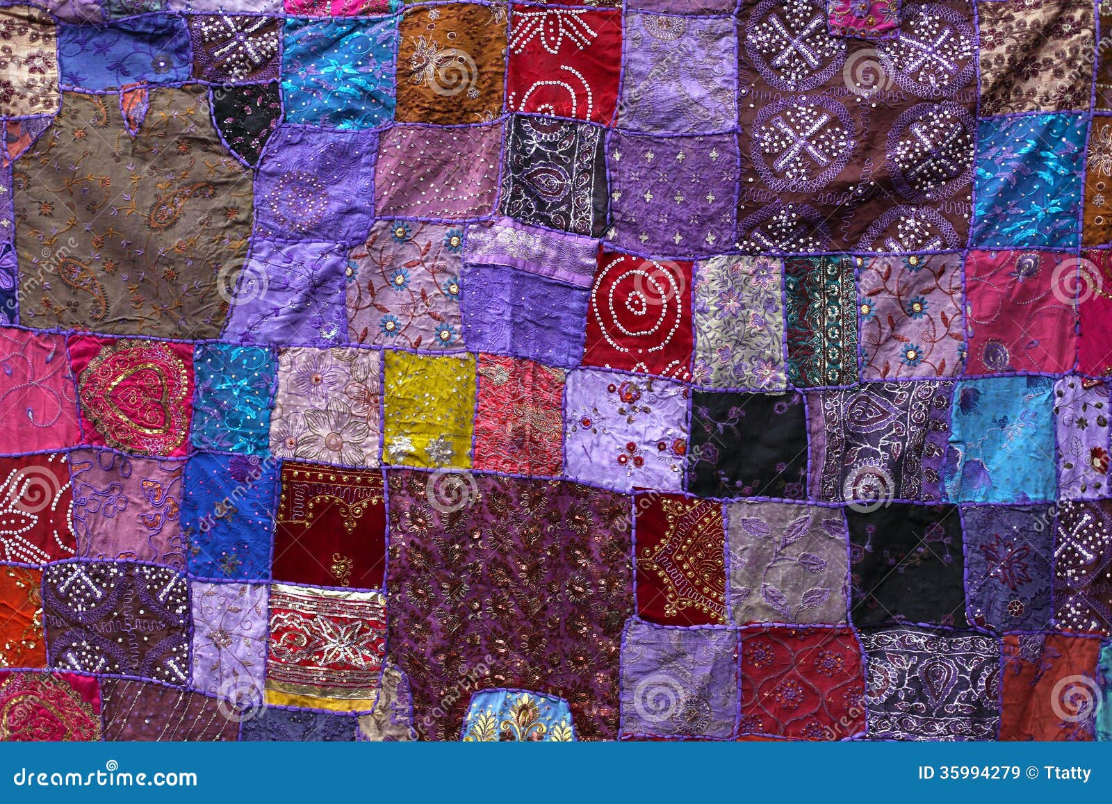 Patchwork textile stock image. Image of cloth, sewing - 35994279