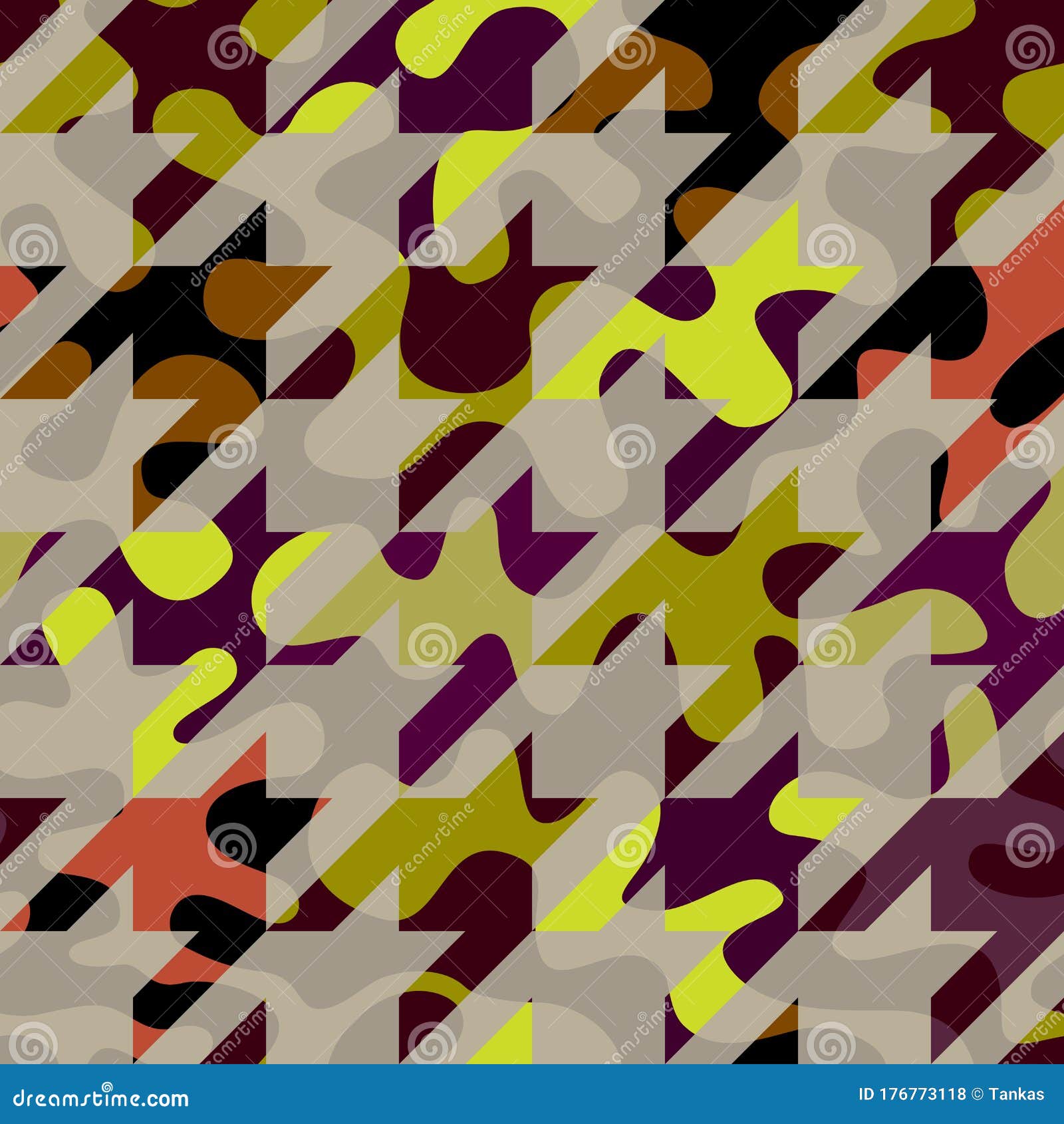 Patchwork Textile Pattern in Military Style. . Vector Image. Stock ...