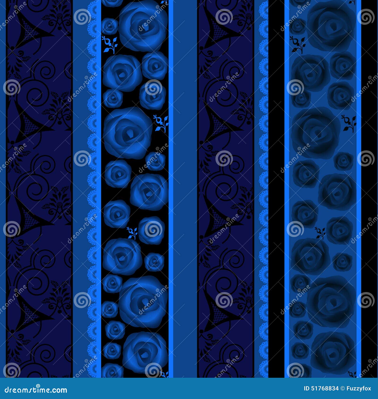 Patchwork Vertical Design Seamless Floral Pattern Ornament Stock ...