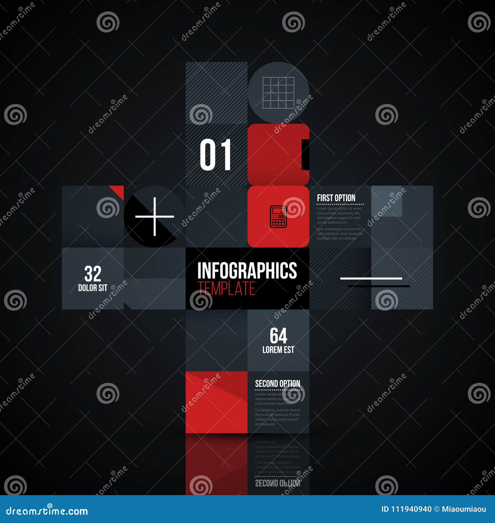 Patchwork Vertical Rectangle Template in Dark Corporate Style Stock ...