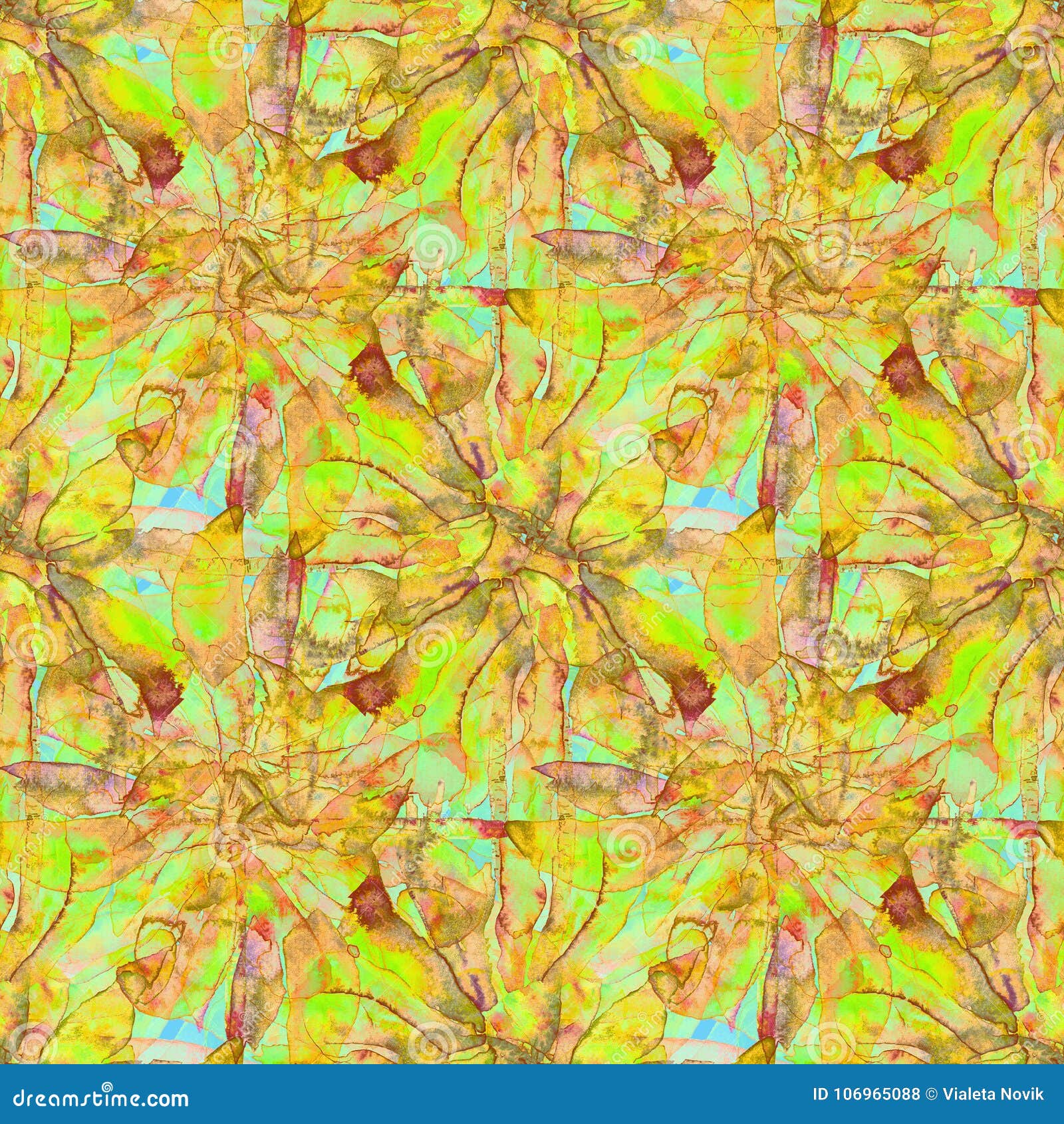 Patchwork Watercolor Seamless Pattern. Stock Photo - Image of batik ...