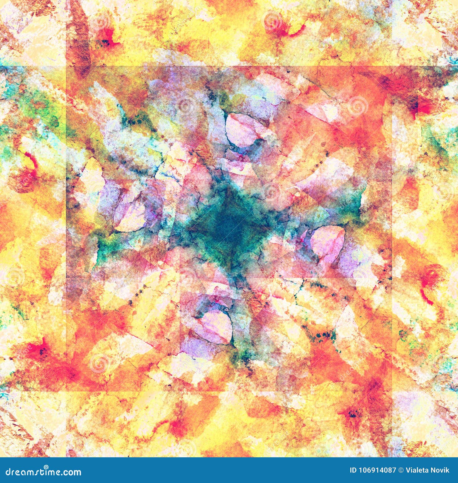 Patchwork Watercolor Seamless Pattern. Stock Image - Image of arabesque ...