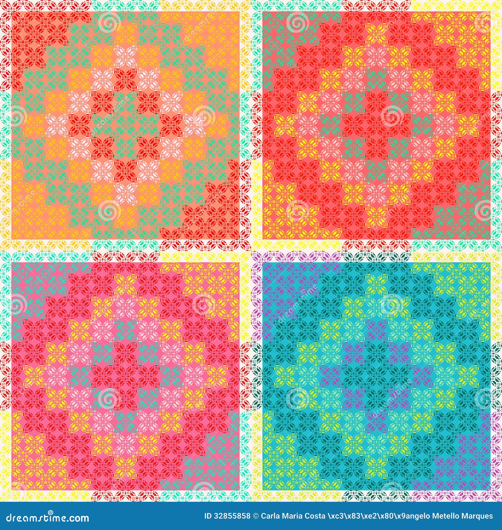 PatchworkMulticolorPattern stock vector. Illustration of collection ...