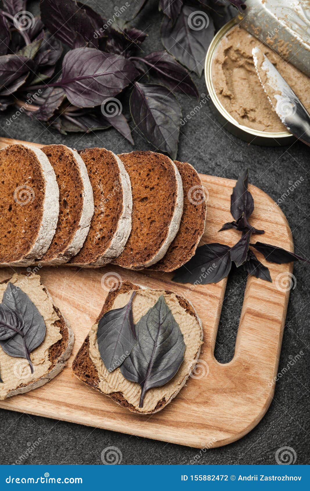 Pate Bread, Liver Appetizer. Breakfast Appetizing Stock Photo - Image ...