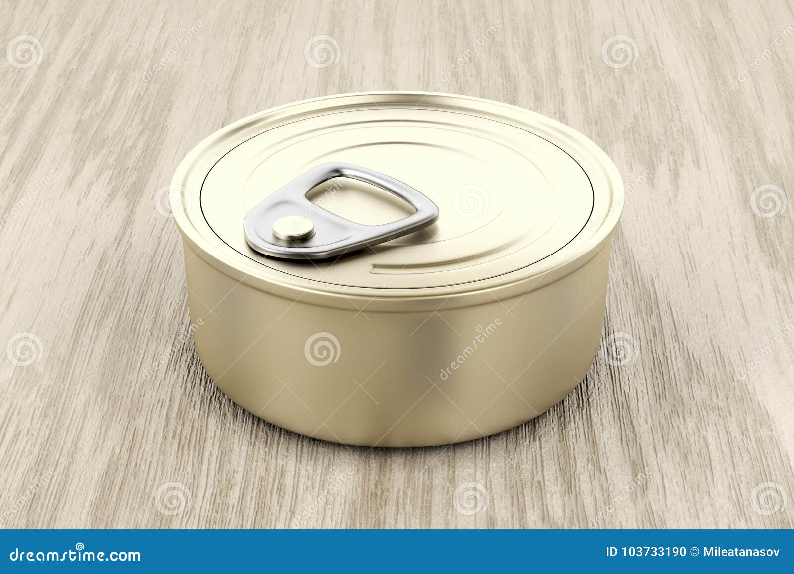Pate In Aluminum Can With Ring-pull. Branding Sticker With Goose ...