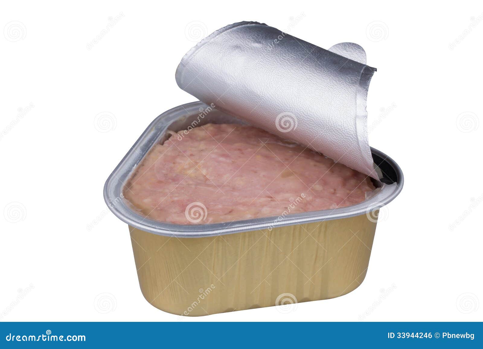 Pate in a Metal Jar Isolated on White Stock Photo - Image of food, pate ...
