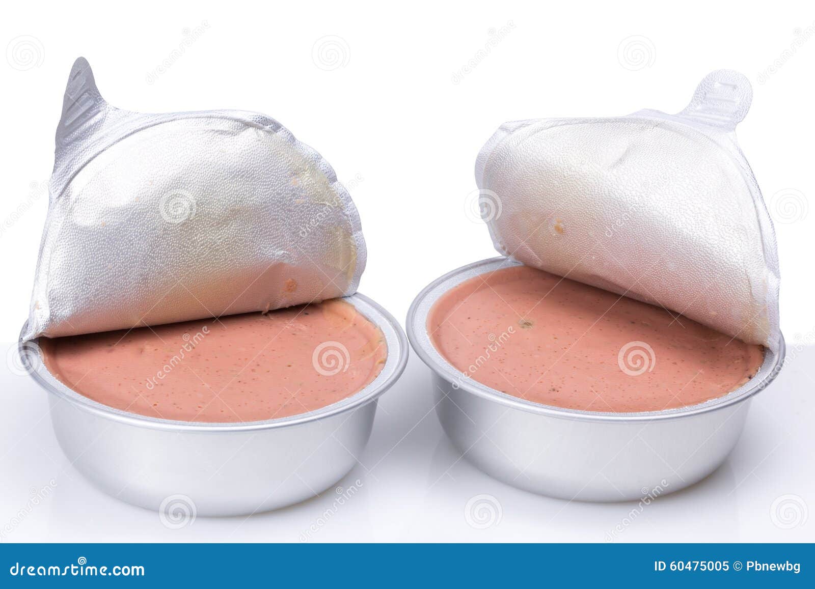 Pate in a Metal Jar Isolated on White Stock Image - Image of aluminum ...