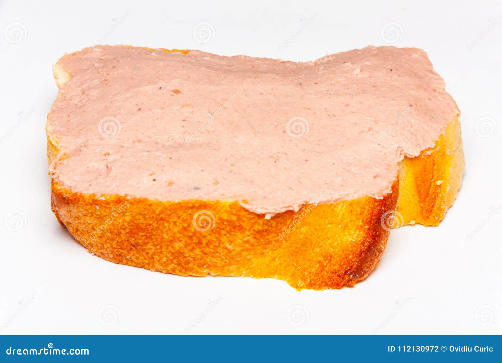 Pate Spread on a Bread Slice Stock Photo - Image of orange, pate: 112130972