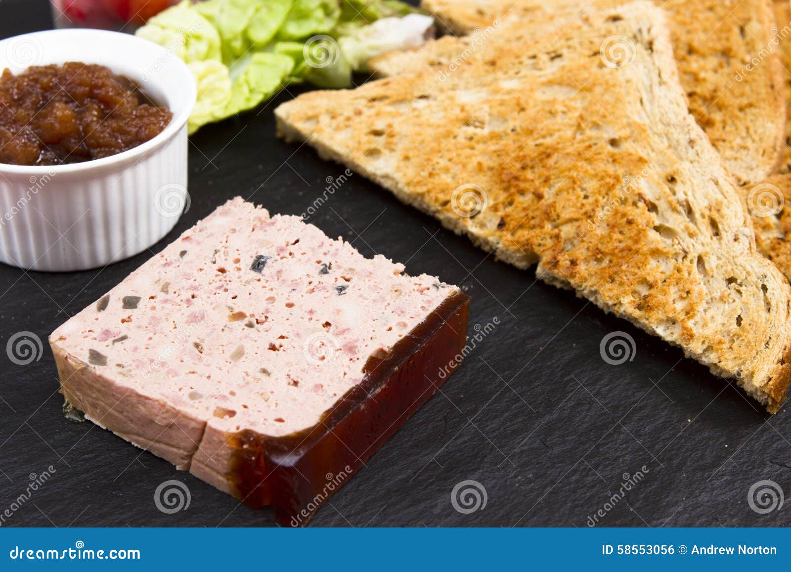 Pate and toast stock photo. Image of isolate, creamy - 58553056
