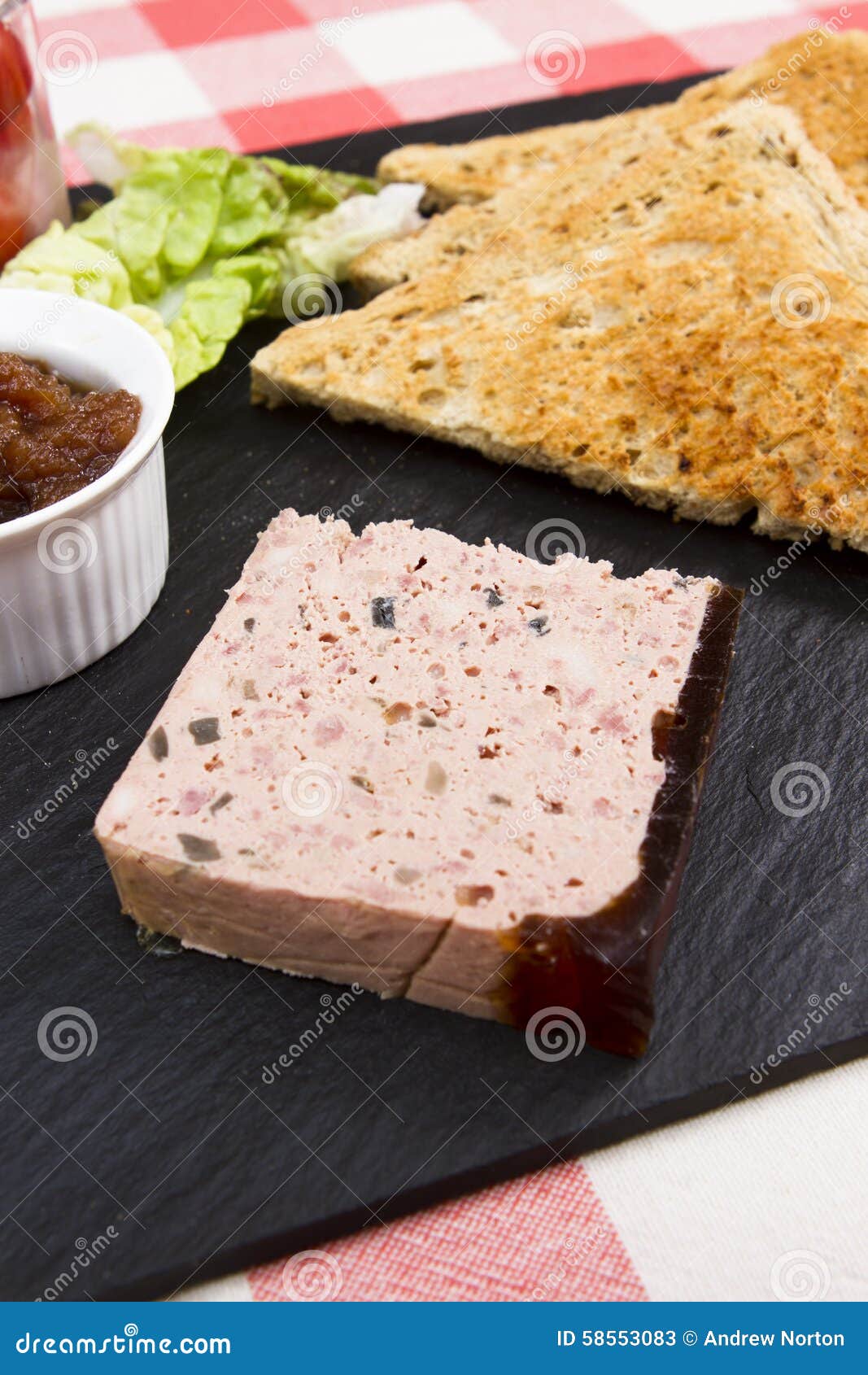 Pate and toast stock image. Image of lettuce, delicious - 58553083
