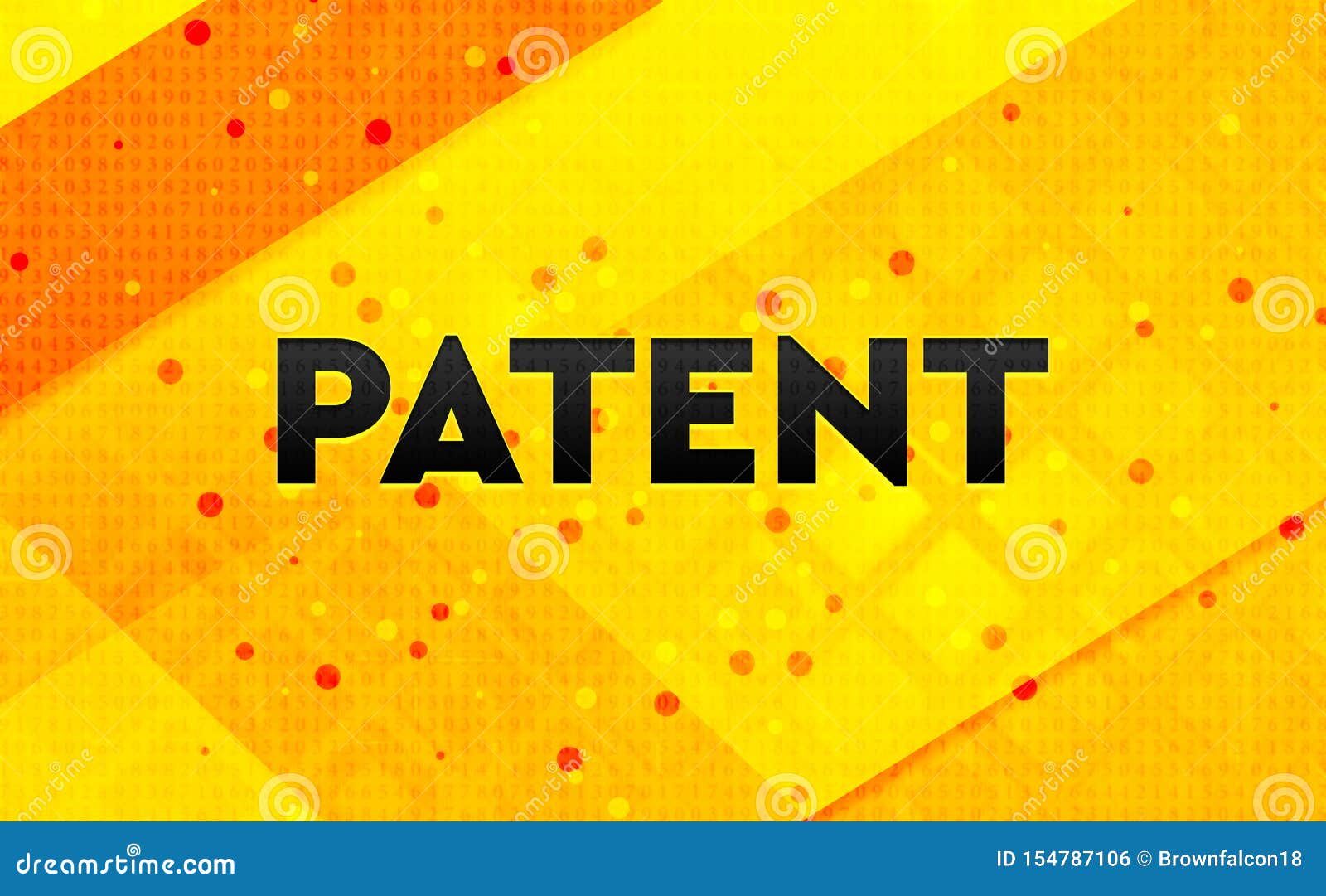 Patent Abstract Digital Banner Yellow Background Stock Illustration ...