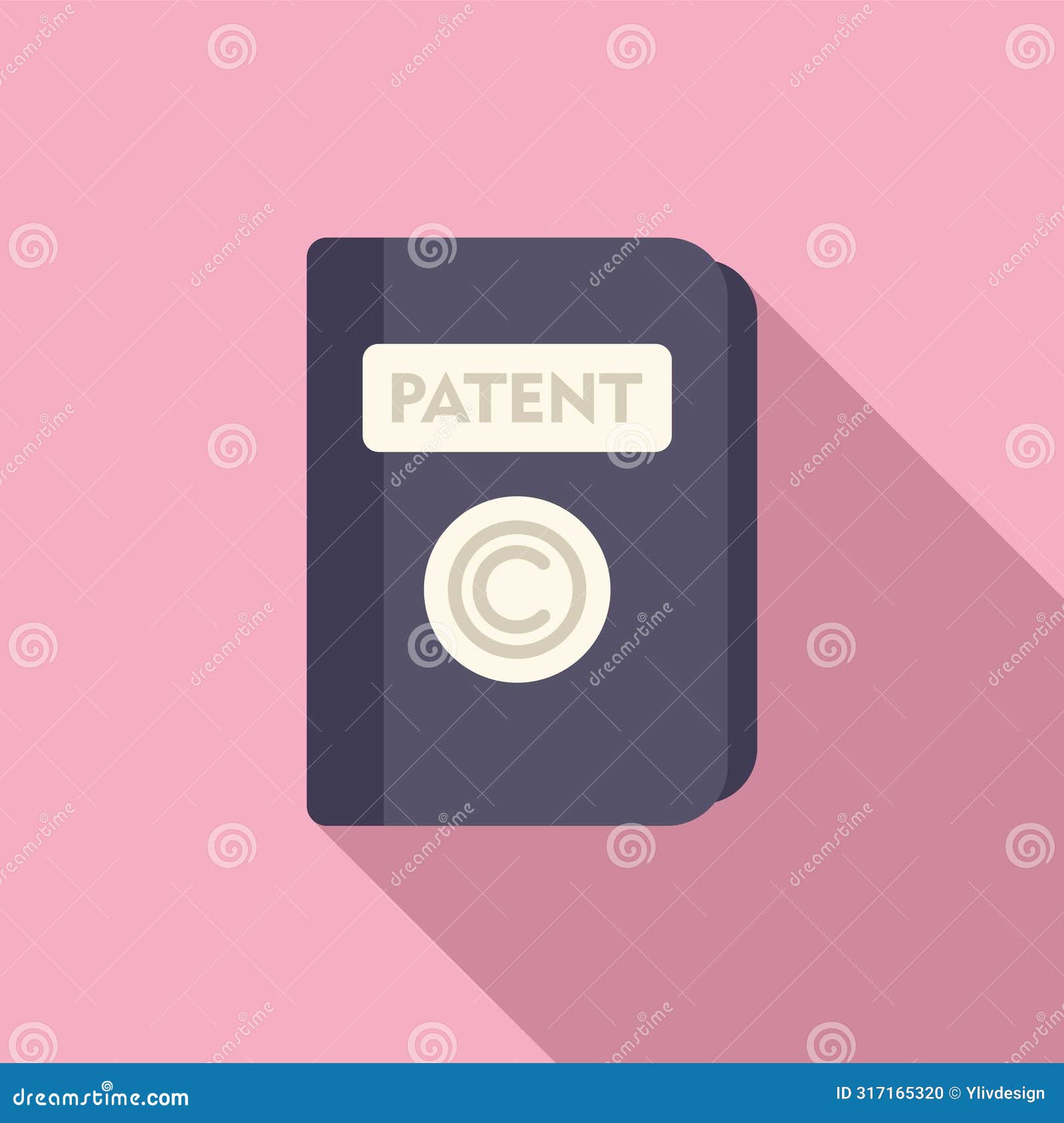 Patent Copyright Folder Icon Outline Vector. Agreement Protect Stock ...