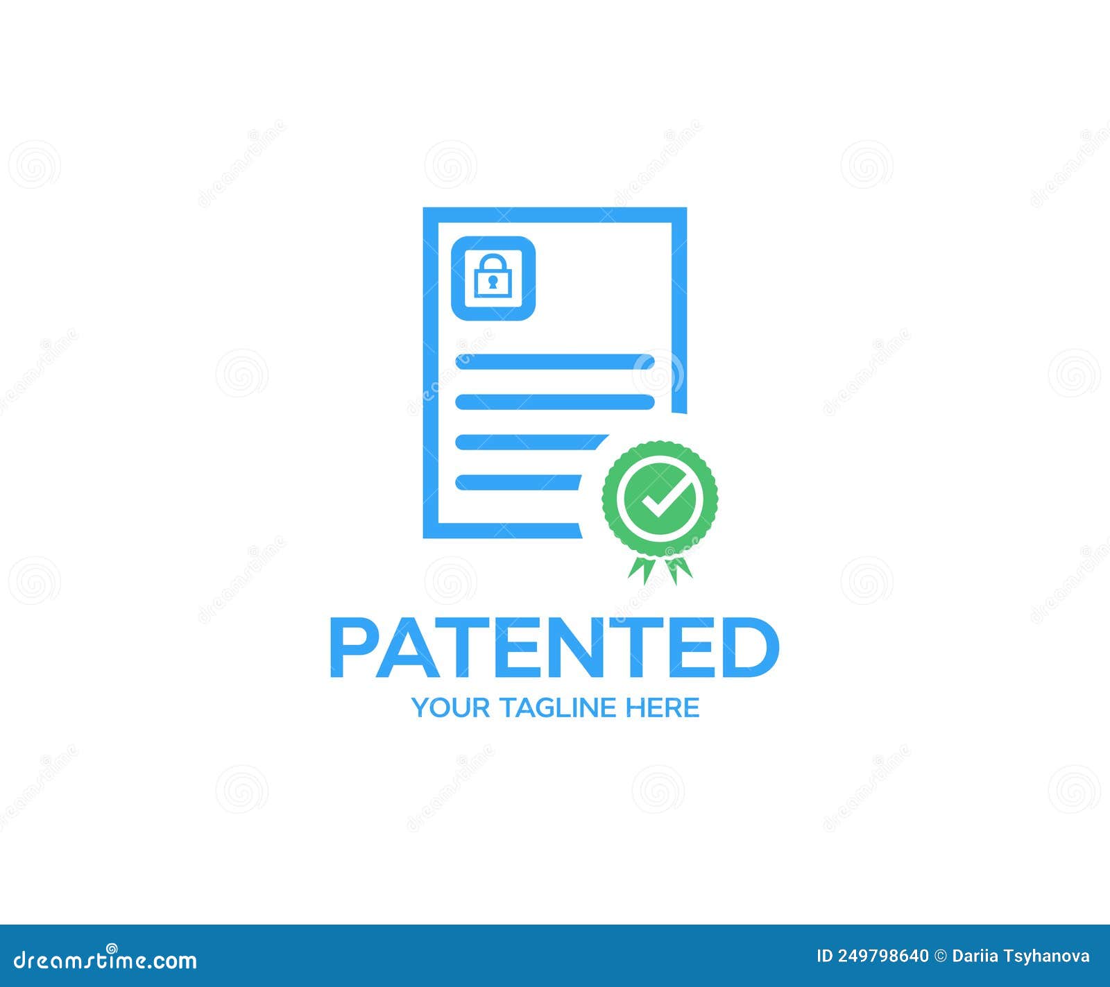 Patent Document Concept Logo Design. Documents for Registration of a ...