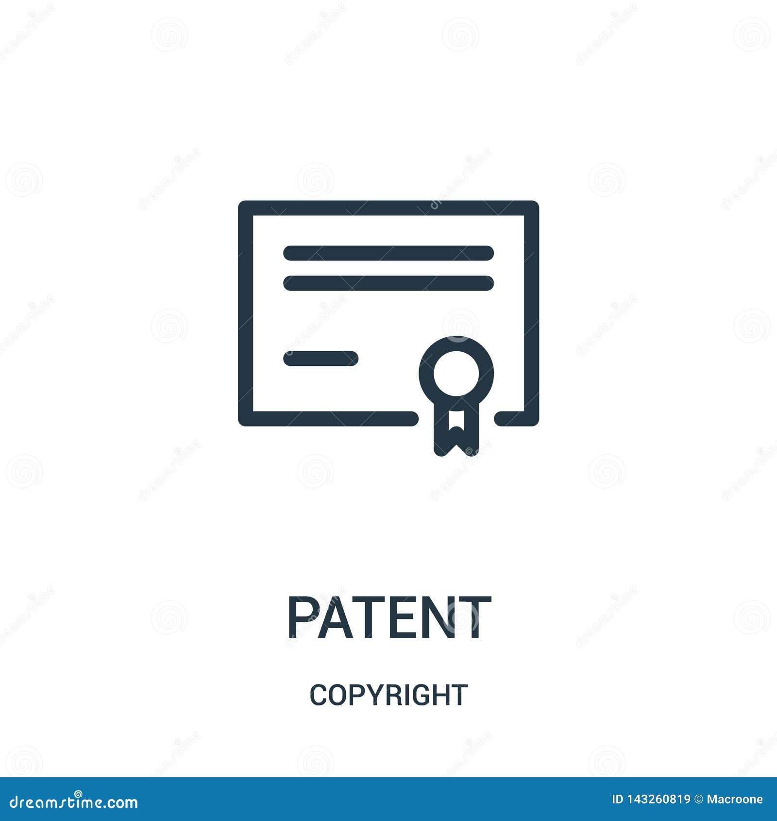Patent Icon Vector from Copyright Collection. Thin Line Patent Outline ...