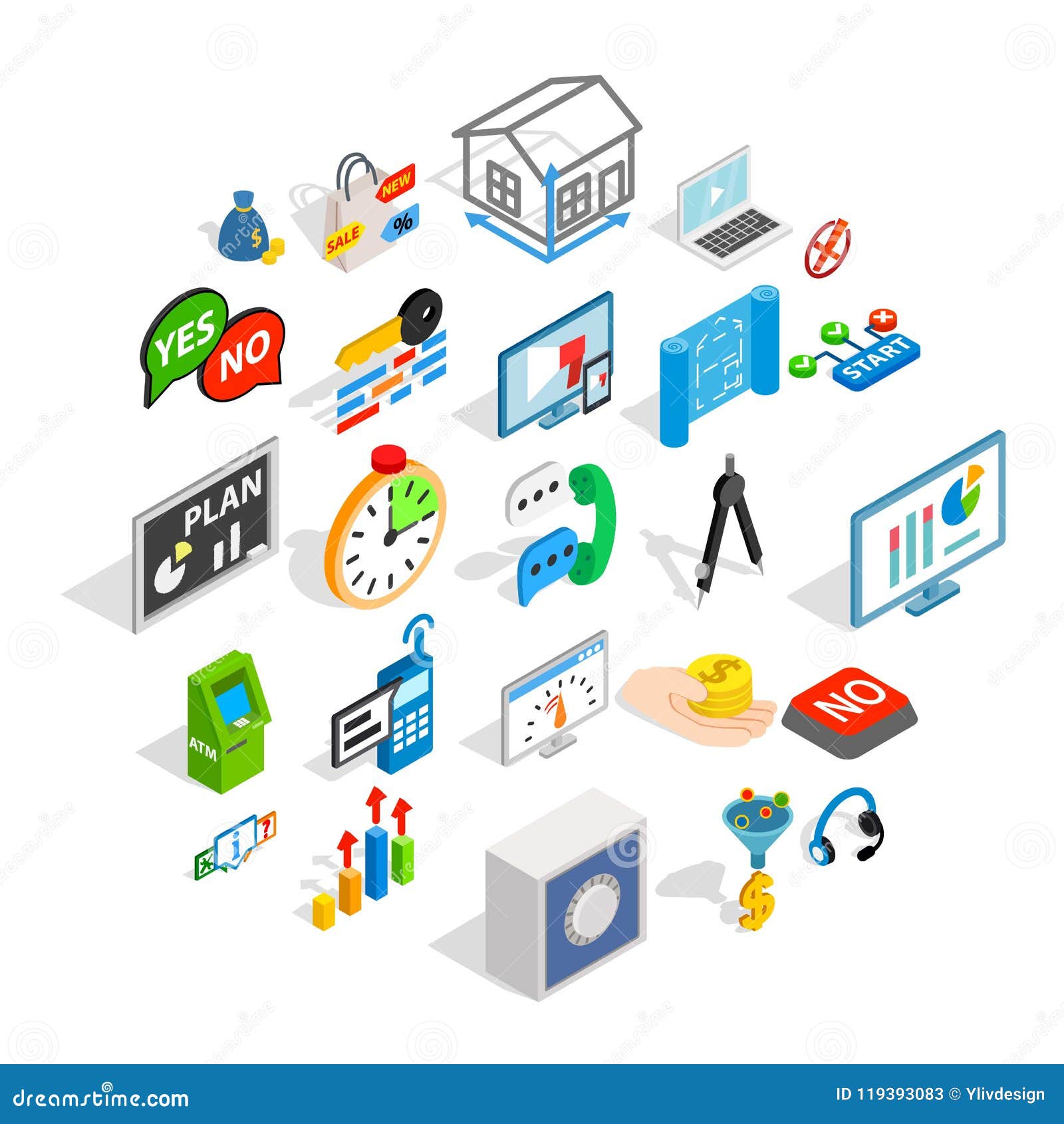 Patent Icons Set, Isometric Style Stock Vector - Illustration of ...