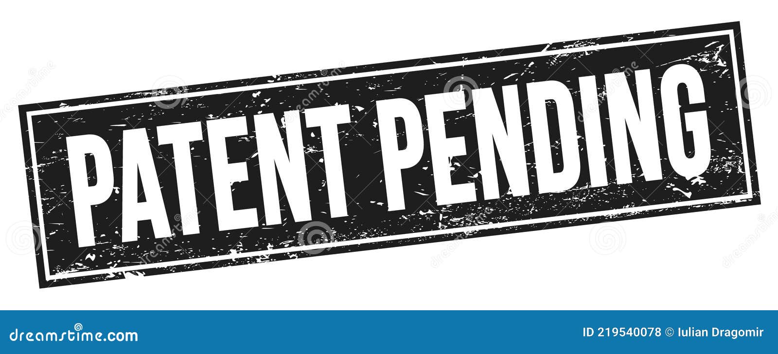 PATENT PENDING Text on Black Grungy Rectangle Stamp Stock Illustration ...