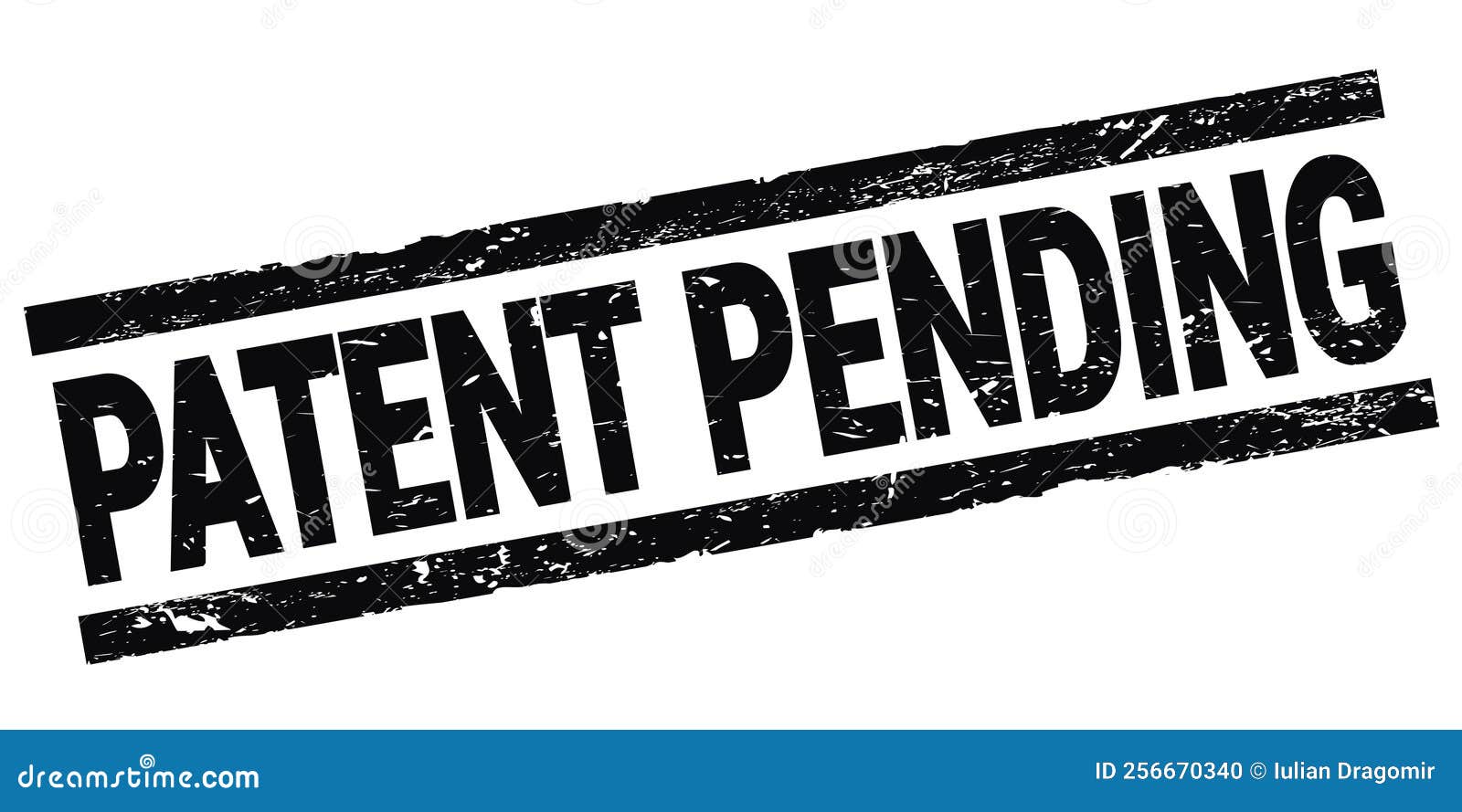 PATENT PENDING Text on Black Rectangle Stamp Sign Stock Illustration ...