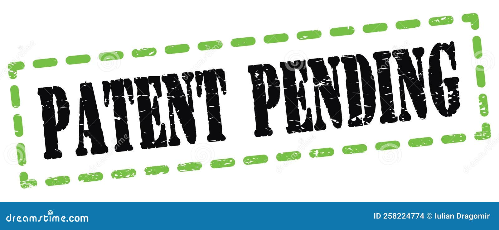 PATENT PENDING Text Written on Green-black Stamp Sign Stock ...