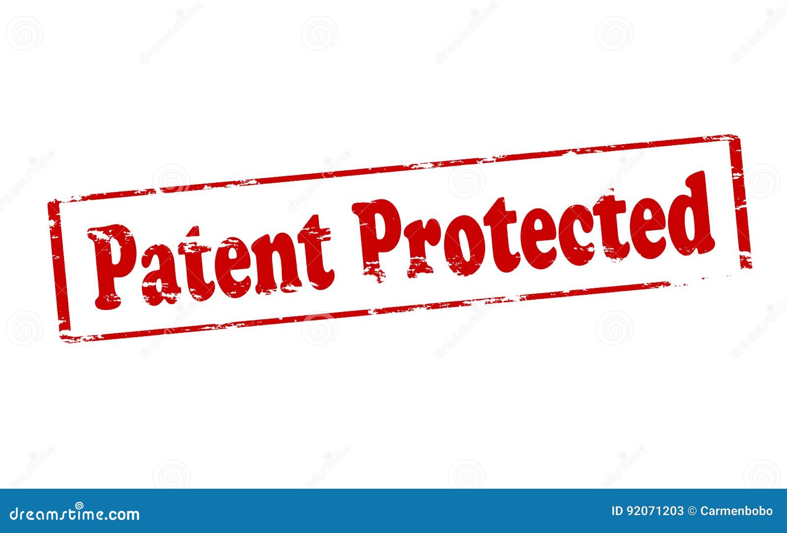 Patent protected stock illustration. Illustration of rectangular - 92071203
