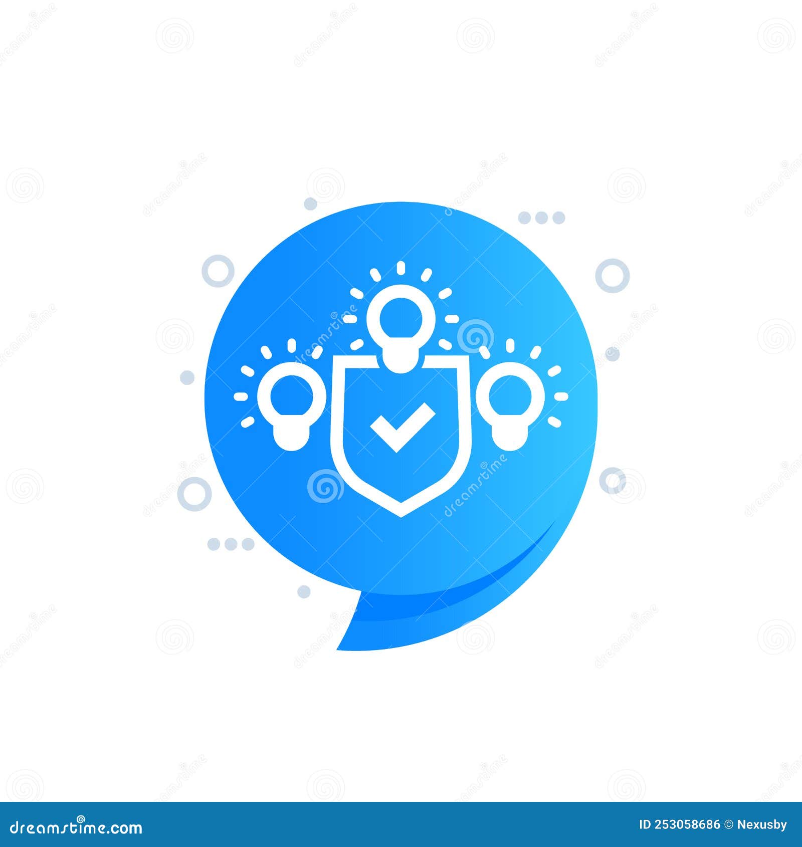 Patent Protection Icon, Protect an Idea Vector Stock Vector ...