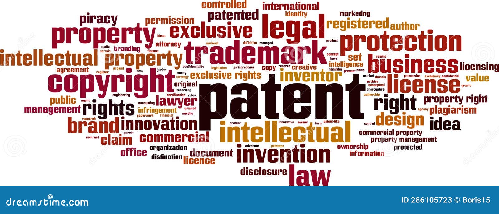 Patent word cloud stock vector. Illustration of inventor - 286105723