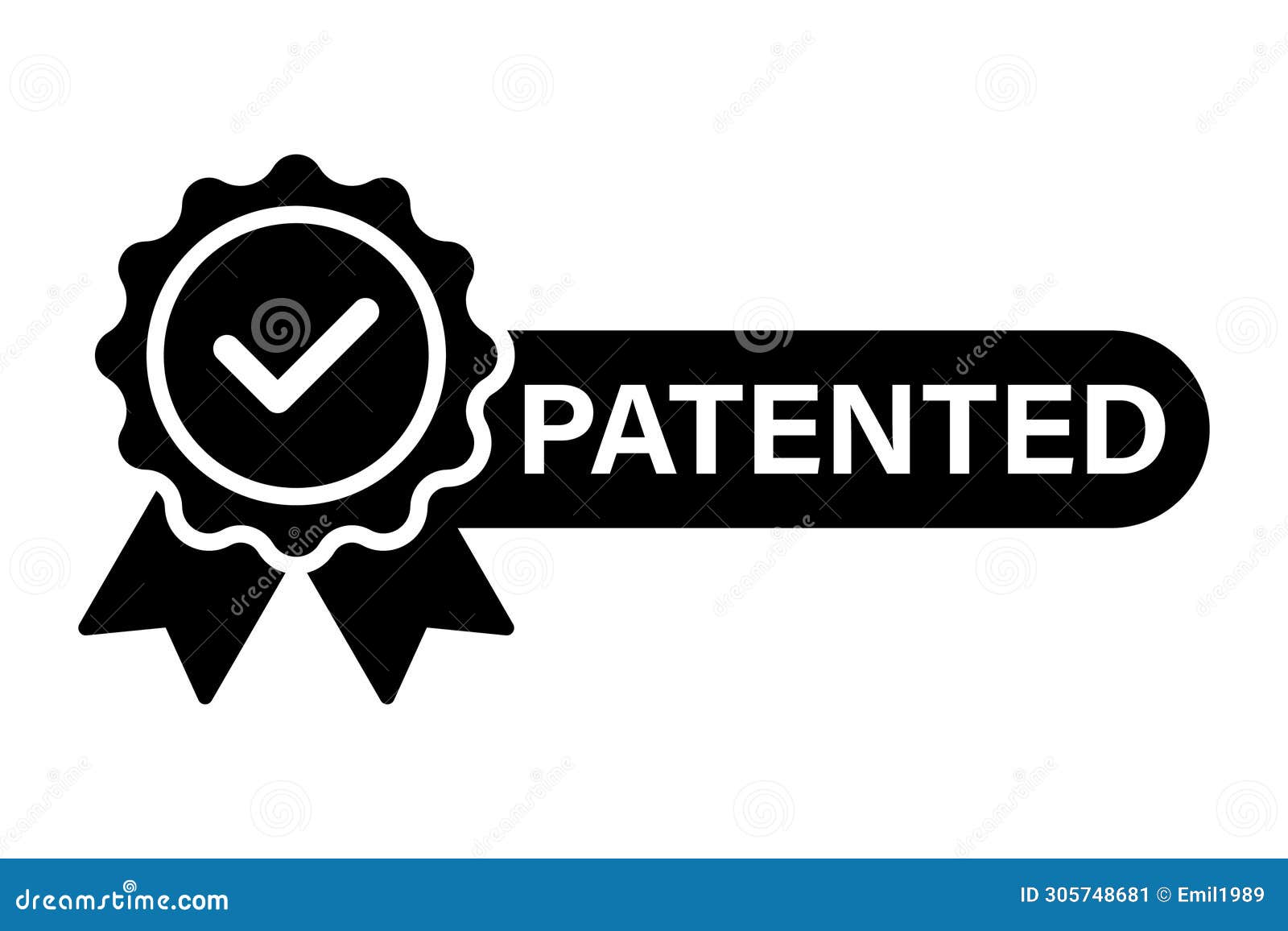 Patented Icon Symbol Basic Simple Design. Stock Illustration ...