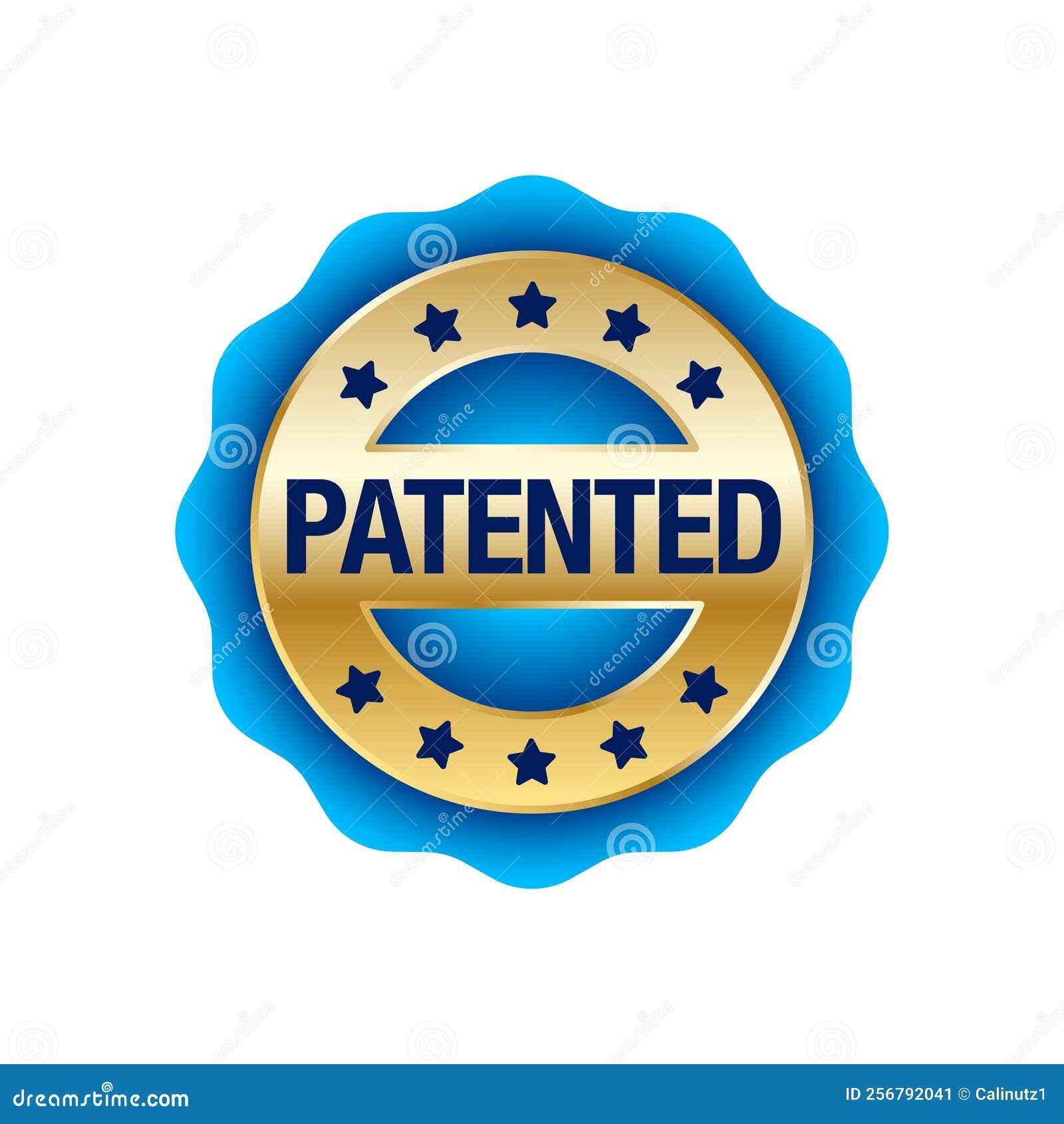 Patented Vector Round Icon Stamp Badge Stock Vector - Illustration of ...