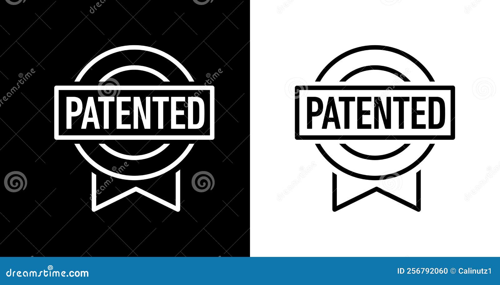 Patented Vector Round Icon Stamp Badge Stock Vector - Illustration of ...