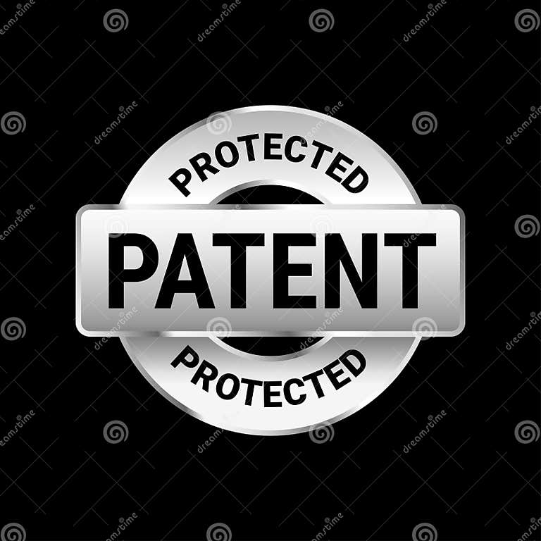 Patented Vector Round Icon Stamp Badge Stock Vector - Illustration of ...