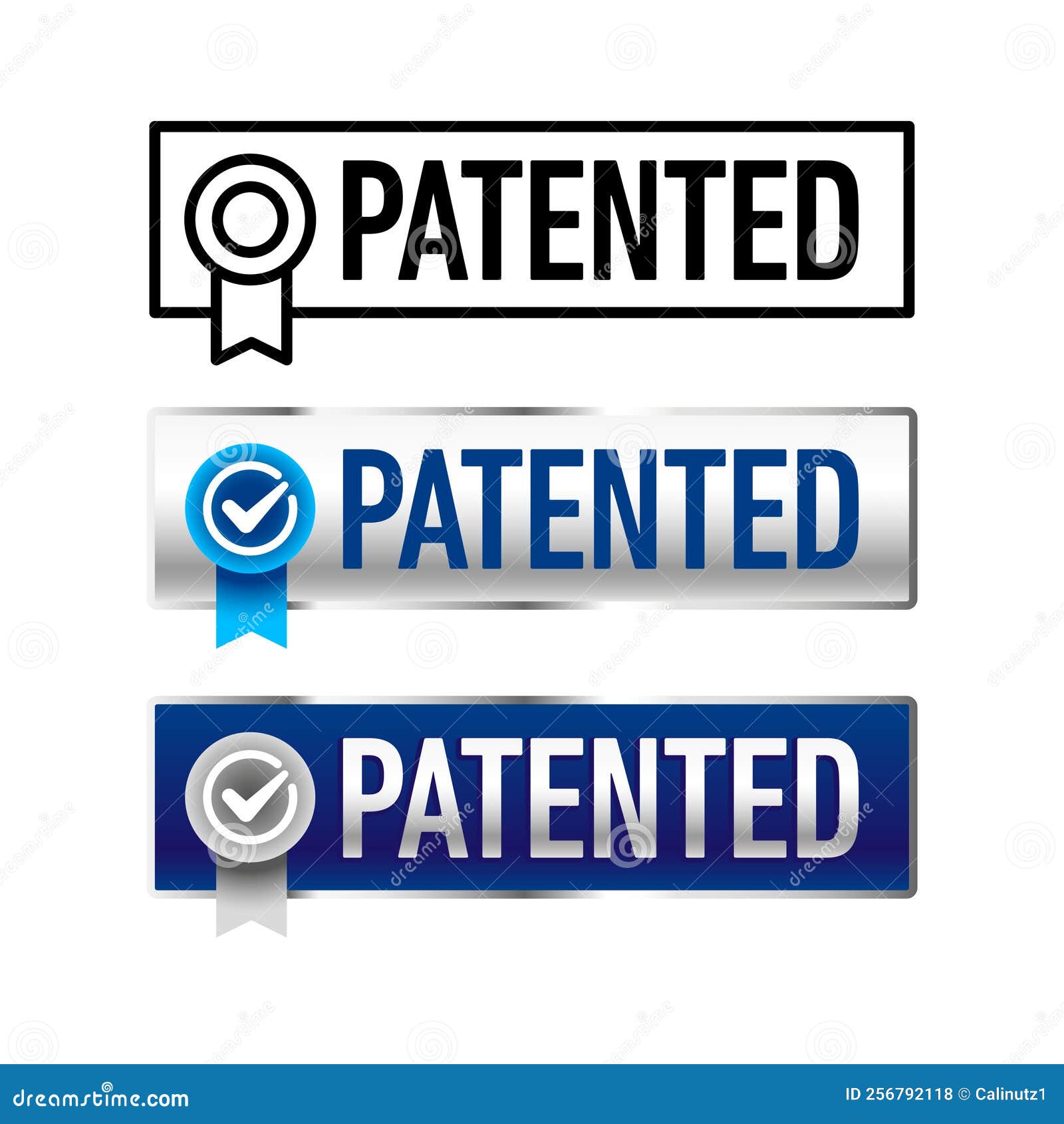 Patented Vector Round Icon Stamp Badge Stock Vector - Illustration of ...