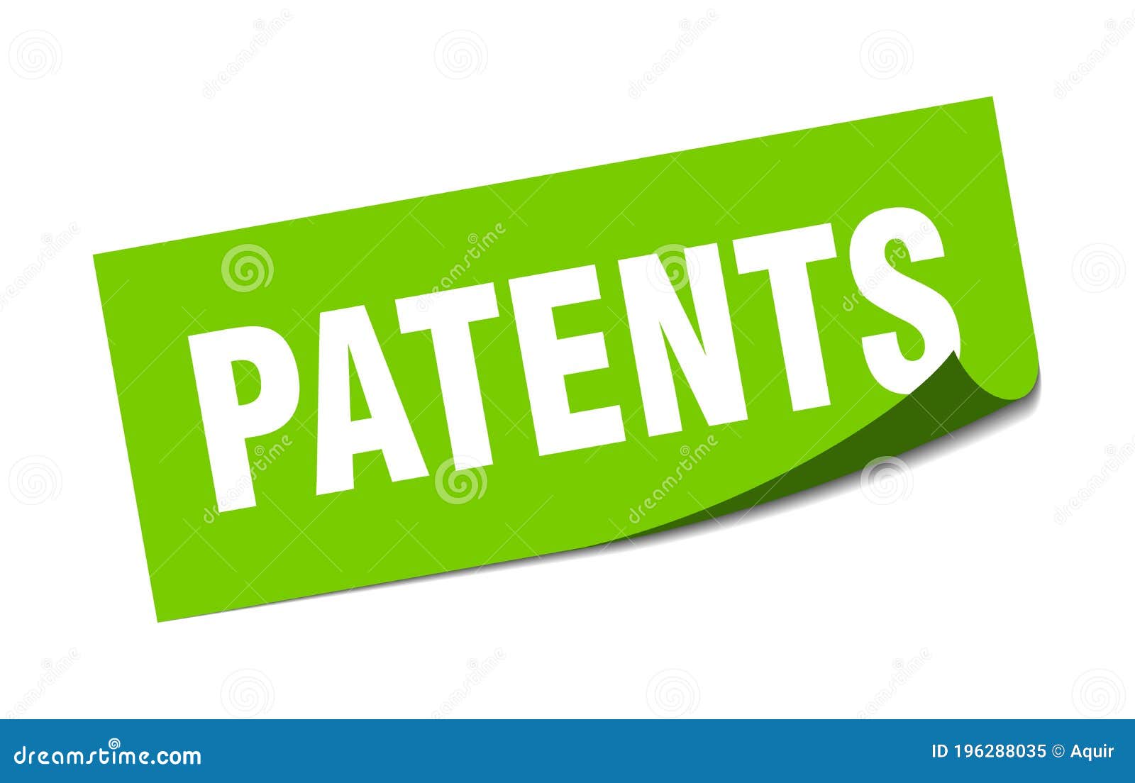 Patents Sticker. Square Isolated Label Sign. Peeler Stock Vector ...
