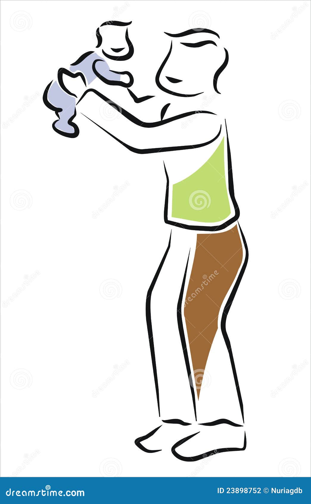 Paternity stock vector. Illustration of drawing, smile - 23898752