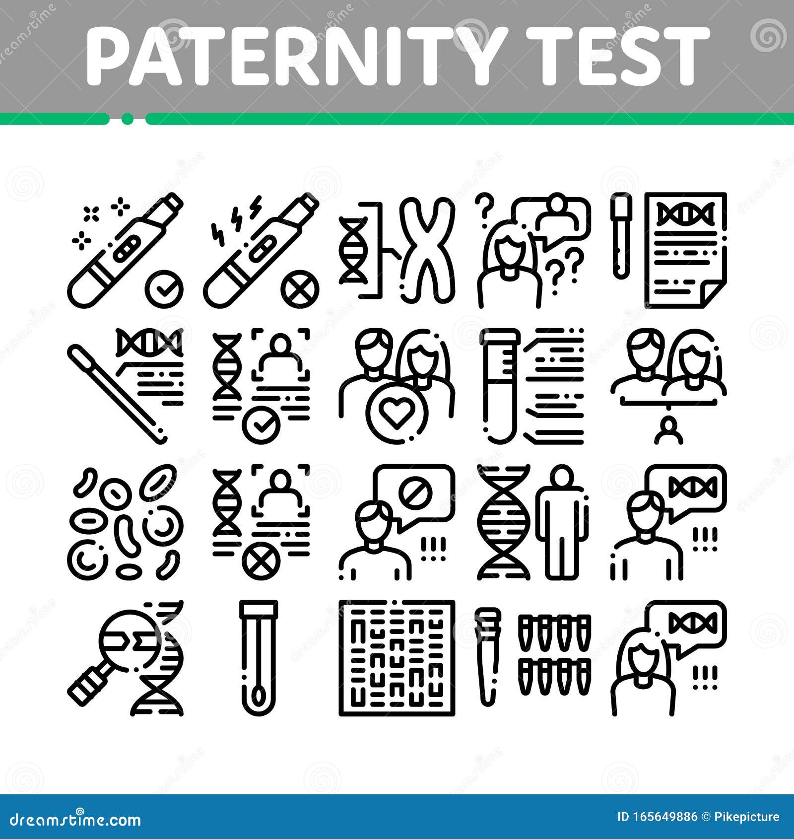 Paternity Test Dna Minimal Infographic Banner Vector Cartoondealer