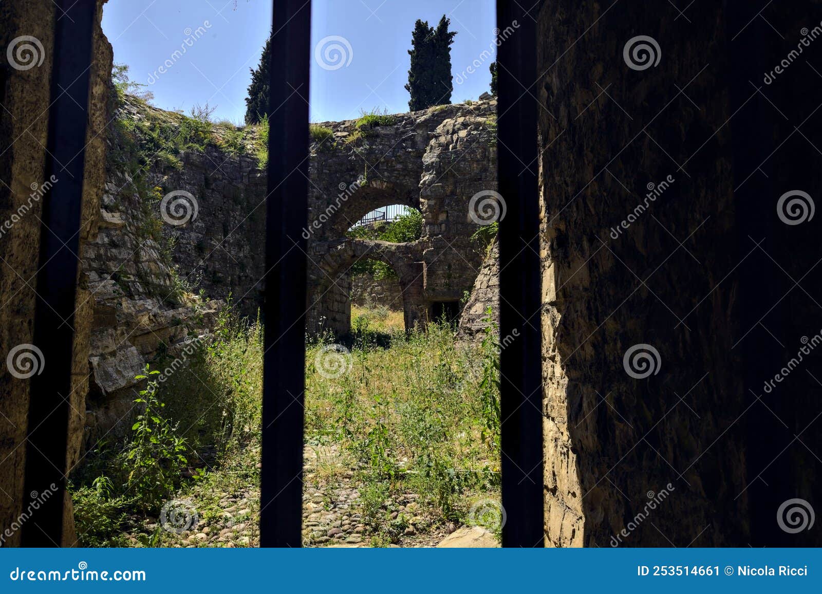 Path in an Abandoned Castle on a Sunny Day Stock Image - Image of ...