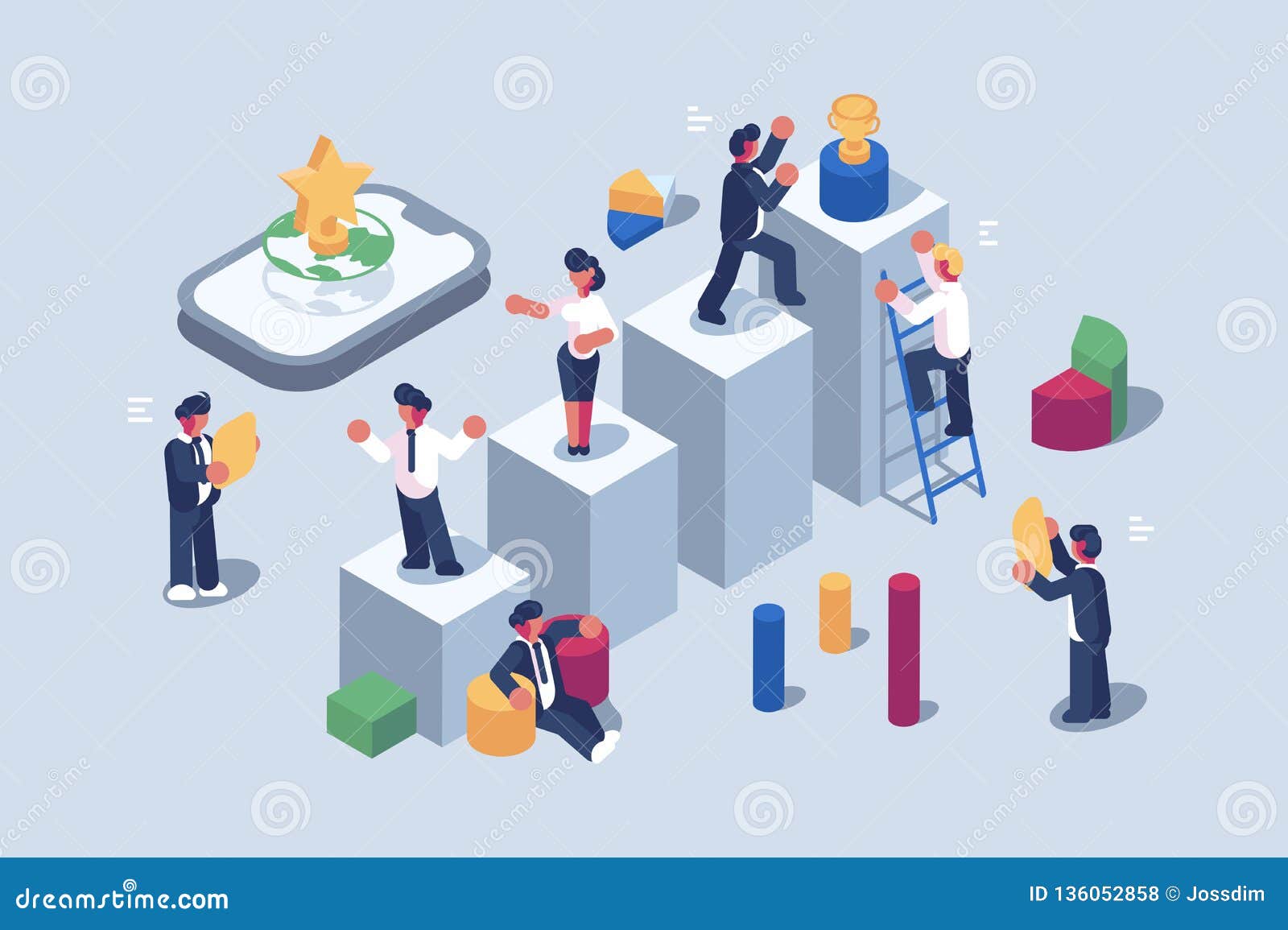 Path of Achievement and Growth Stock Vector - Illustration of ...