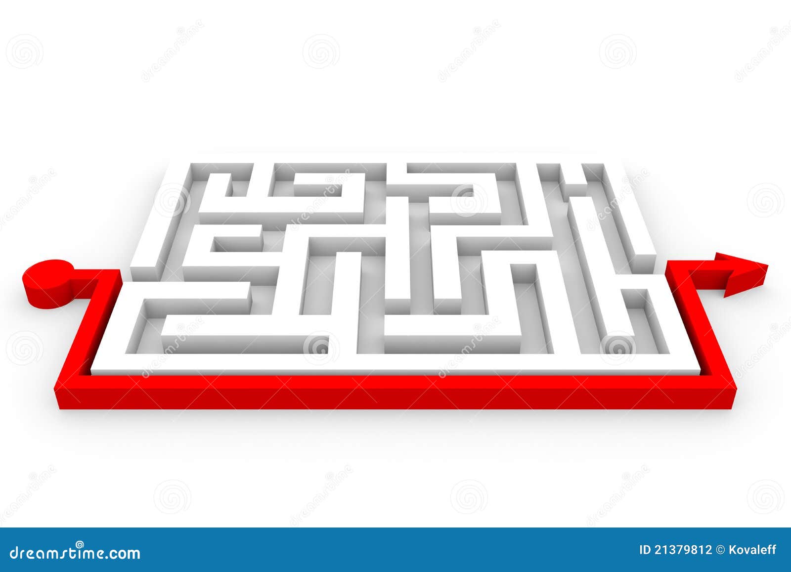 Path across labyrinth stock illustration. Illustration of concept ...